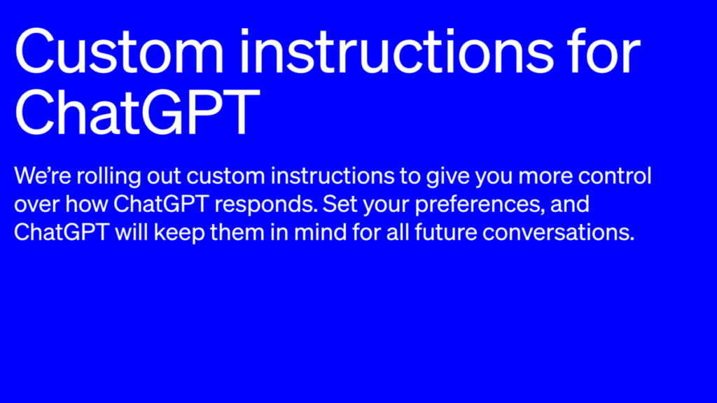 【ChatGPT Custom instructions】の設定と使い方を徹底解説！「今のところは、使えない？」 | Crypto Navi