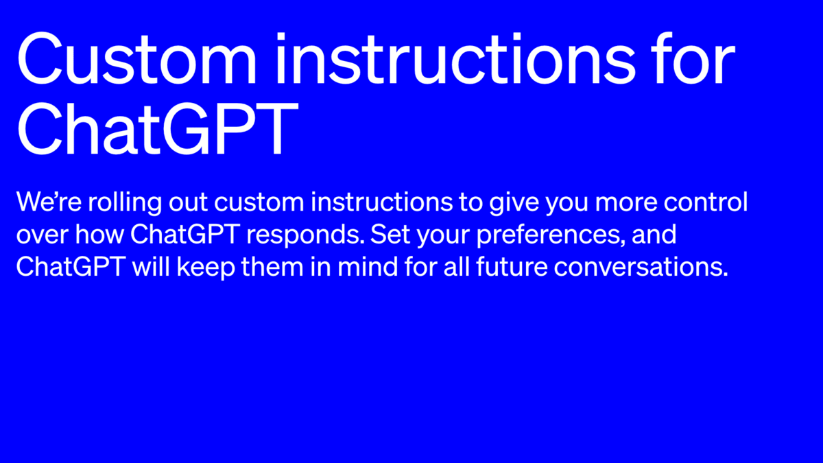 【ChatGPT Custom instructions】の設定と使い方を徹底解説！「今のところは、使えない？」 | Crypto Navi